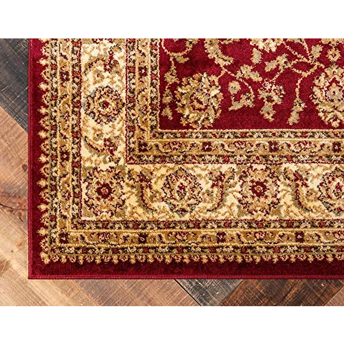 Unique Loom Voyage Collection Traditional Oriental Classic Intricate Design Area Rug (2' 7 x 10' 0 Runner, Red/Gold)