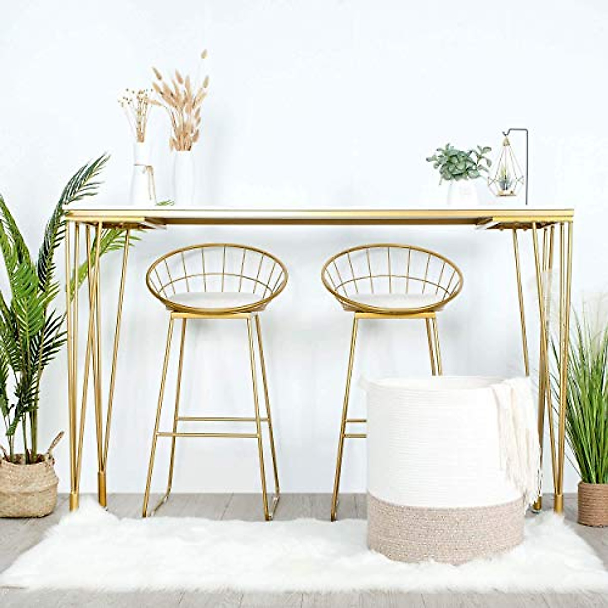 MINTWOOD Design Large 18 x 16 Inches Decorative Woven Cotton Rope Basket, Tall Laundry Basket Hamper, Blanket Basket for Living Room, Storage Baskets with Handles for Toys, Throws, Pillows and Towels