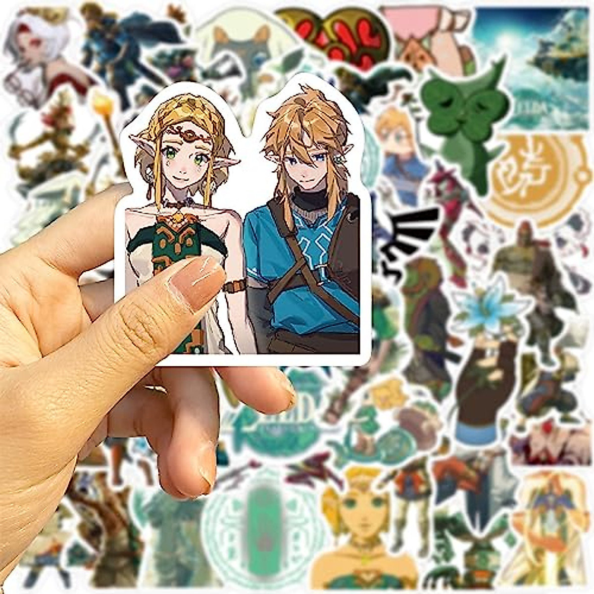 The Legend of Zelda Game Tears of the Kingdom Stickers,50Pcs Vinyl Waterproof Stickers for Laptop,Bumper,Skateboard,Water Bottles,Computer,Phone, Cool Stuff for Teens, Kids, Adults (Tears of the Kingdom)