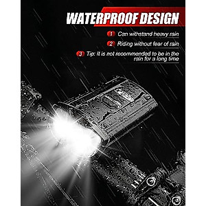 Voph Bike Lights, 5+4 Modes Motion Sensor Rechargeable Bike Light for Night Riding, USB LED Bike Lights Front and Rear with Power Bank, Bicycle Light Set Front and Back for Kids, Biking, Cycling, Road