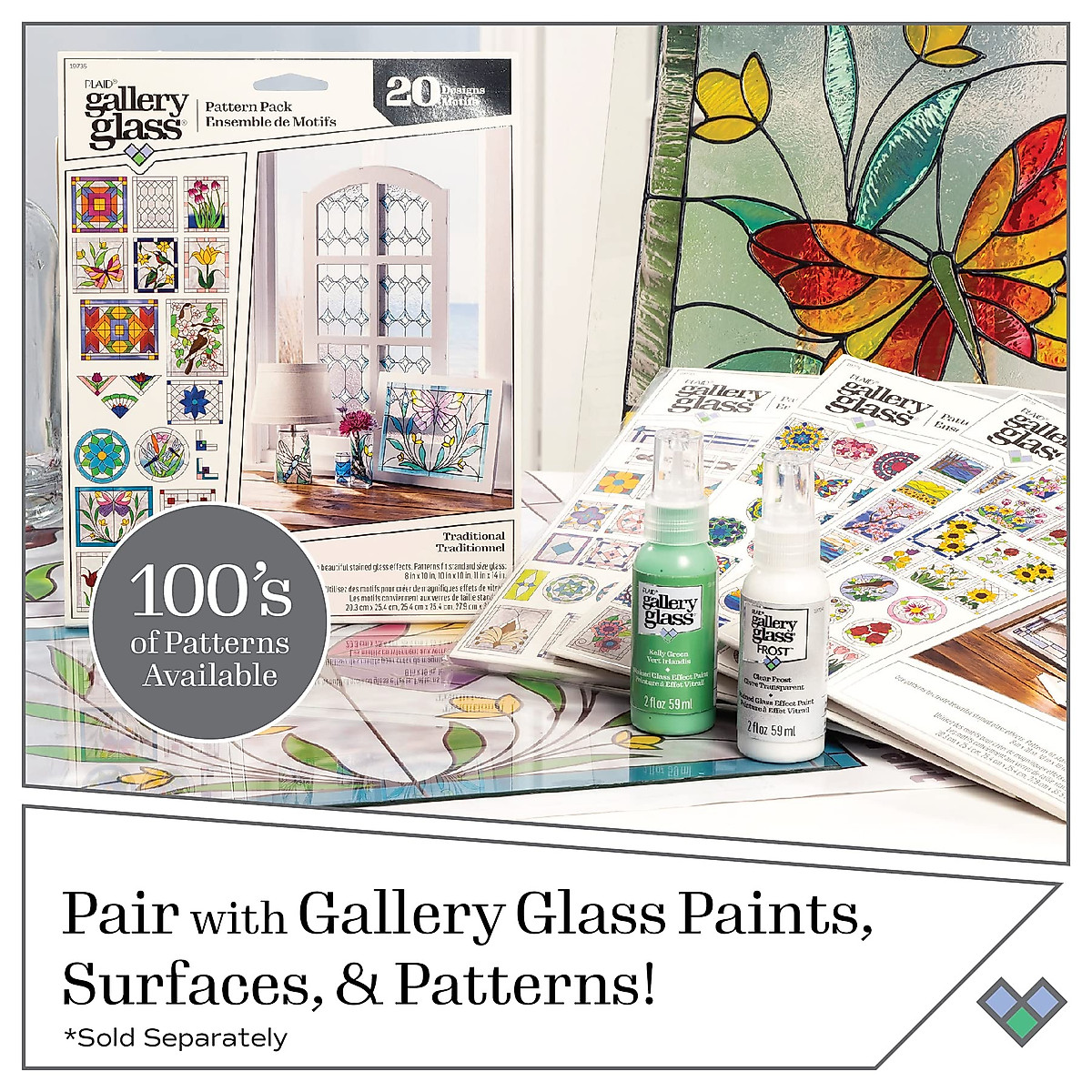 Gallery Glass, 4 Piece Tool Set Perfect for Stained Glass DIY Arts and Crafts, 19739, Multi-Color