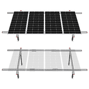 ECO-WORTHY Adjustable Multi-Pieces Solar Panel Mounting Brackets Kit System for 1-4pcs Solar Panels