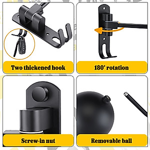 Shimeyao 6 Pack Motorcycle Helmet Rack Wall Mount Helmet Holder 180° Rotation Motorcycle Gear Hanger Display Stand with 2 Hooks for Men Women, Bike Coats, Caps, Jacket, Glove, Sportswear Accessories