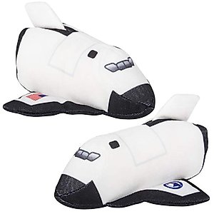 ArtCreativity Stuffed Space Shuttle Plush Toys for Kids, Set of 2, 5 Inch Soft and Cuddly Astronaut Spaceships- Cute Nursery Décor & Bedtime Toys, Best Gift for Birthday or Baby Shower