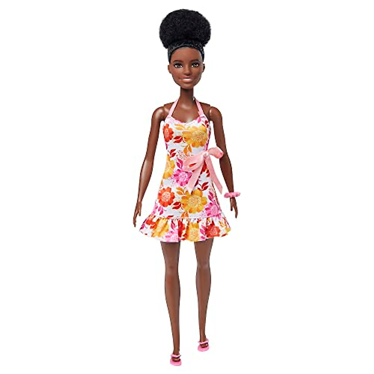 Barbie Loves the Ocean Doll with Natural Black Hair, Pineapple Dress & Accessories, Doll & Clothes Made from Recycled Plastics