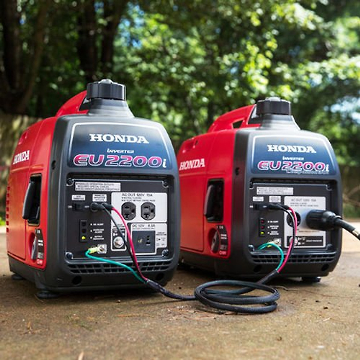 Honda EU2200i 2200W 120-Volt Portable Inverter Generator with Companion and Parallel Cables