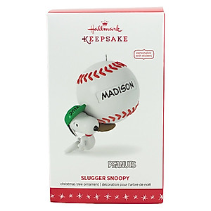 Hallmark 2016 Christmas Ornament Slugger Snoopy Baseball Ornament