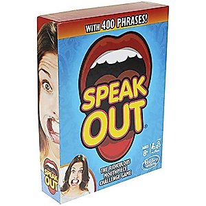 Hasbro Gaming Speak Out Game Mouthpiece Challenge, 400 Phrases Edition