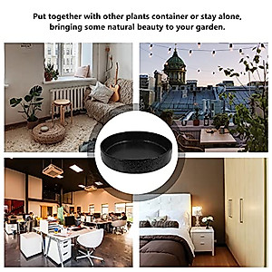 Flower Fixed Vase Pot Floral Pin Frog Retro Large Round Succulent Planter Pots Ceramic Vessel Without Hole Bonsai Planter Bowl Plant Container Black Ceramic Flower Pot Ikebana Flower Holder