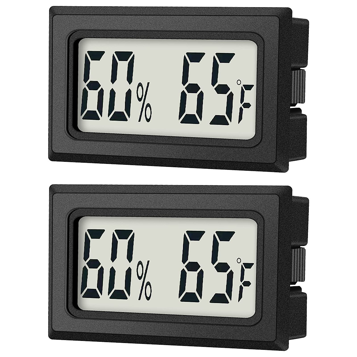 Mini Digital Thermometer 2-Pack Hygrometer Indoor Humidity Monitor Temperature Humidity Gauge Meter with Fahrenheit (℉) for Humidors, Greenhouse, Garden, Cellar, Closet, Fridge Etc by DWEPTU