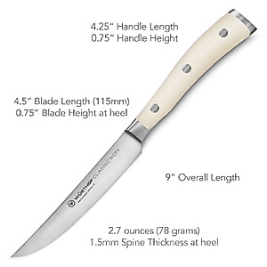 Wusthof Classic Ikon Creme Steak Knife Set with Wood Case (6 Piece)