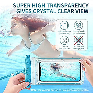 Universal Waterproof Phone Pouch, 4 Pack Waterproof Phone Case Dry Bag with Neck Strap Luminous Ornament for Water Games Protect iPhone 14 13 12 11 SE Pro Max Plus Galaxy S22 S21 Google Note up to 8"