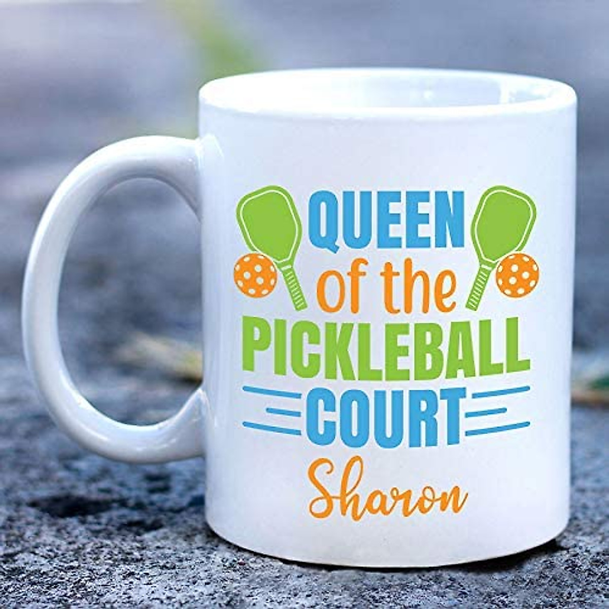 Personalized Queen of the Pickleball Court Mug | Pickleball Accessories | Gift For Grandma | Gifts For Her | Mothers Day Gift | Unique Mom Gift | Gift for Pickleball Player | Pickleball Player Mug