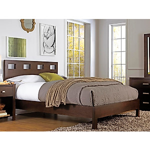 Modus Furniture Solid-Wood Bed, California King, Riva - Chocolate Brown