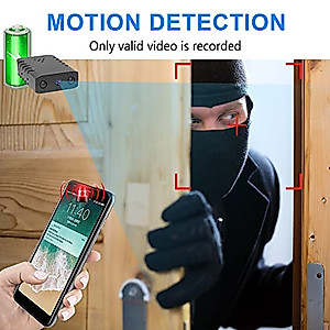 【Free 64G】Smallest Wireless Wifi Camera With Battery,HD1080P Spy Camera Detector,Portable Vdeo Camera,Baby Monitor with Night Vision,Motion Detection,Cloud Storage for Security with iOS AndroidAPP
