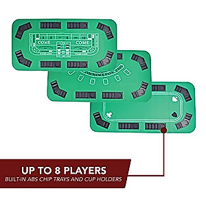 Hathaway No Limit 3-in-1 Portable Casino Tabletop, Black/Green