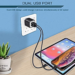 USB Wall Charger, Charger Adapter, AILKIN 6-Pack 2.1Amp Dual Port Quick Charger Plug Cube Replacement for iPhone X/8/7/6S/6S Plus/6 Plus/6, Samsung Galaxy S7/S6/S5 Edge, LG, HTC, Huawei, Moto etc.