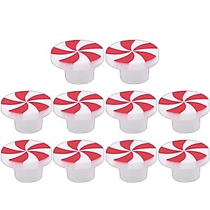 Christmas Cabinet Knob Covers, Christmas Cabinet Handle Covers, Cabinet Knob Covers Christmas, Acrylic Silicone Cabinet Handle Covers for Home Decor (10pcs)