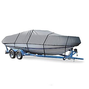 SBU Grey Boat Cover Compatible for Regal 2200 BR/2200 FASTRAC BOWRIDER W/O Tower 2006, Trailering Storage Mooring