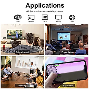 Acogedor 1080P Wireless HDMI Display Adapter, for iOS Android Phone/PC Mirroring to HDTV/Projector/Monitor, 2.4G WiFi Adapter Mirroring Screen Adapter