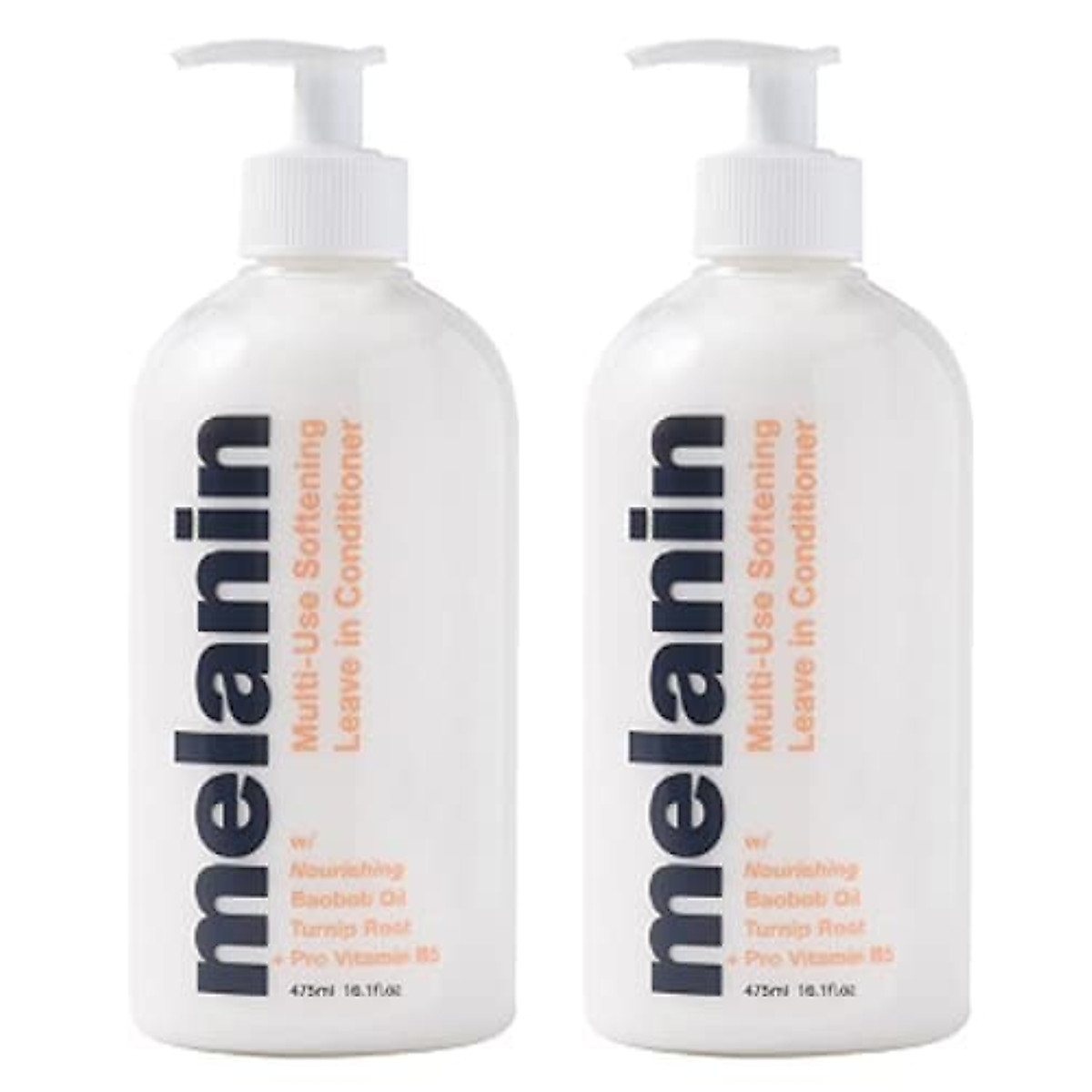 M & H Melanin Multi-Use Softening Leave In Conditioner,16 Oz. Formulated with Nourishing Baobab Oil, Turnip Root,ProVitamin B5,Hydrate, Soften and Condition, 16 Fl Oz (Pack of 1) (Two Pack)