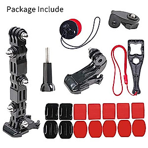 Motorcycle Helmet Chin Mount Kit Compatible with GoPro Hero 10 Black, Hero 9/8/7 (2018)/6, 4 Session and More Action Cameras (Motorcycle Helmet Chin Mount)