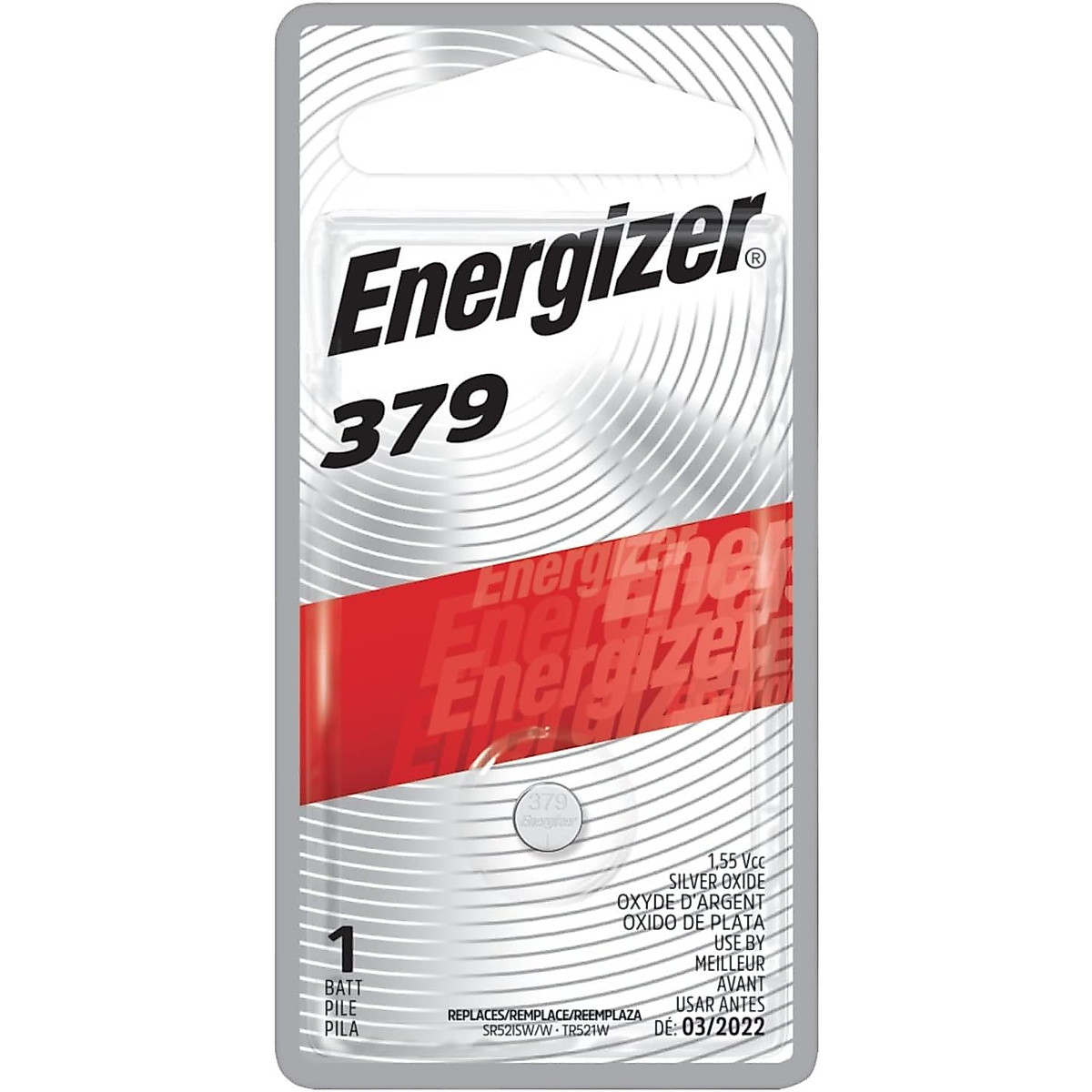Energizer 379 (SR521SW) Silver Oxide Battery (Pack of 5)