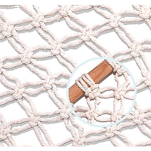 Zarami Fruit Hammock for Kitchen Under Cabinet-Macramé Fruit Hammock Basket for Bananas with 4 Hooks for Kitchen, Hanging Banana Hammock Fruit Holder, Produce Hammock, RV Fruit hammock