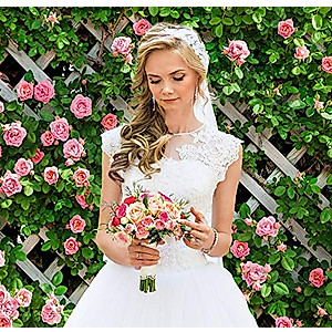 AIIKES 7x5FT Flowers Backdrop for Photography Spring Floral Photo Backdrop Green Leaf Fence Backdrops Birthday Party Decoration Wedding Bridal Shower Backdrop Photo Studio Props 11-453