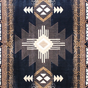 Flash Furniture Mohave Traditional Southwestern Style Area Rug - Rustic Brown Accent Rug - 8' x 10' - Olefin Fibers with Jute Backing