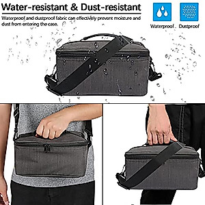 Horloy Mykit Carrying Case Compatible with Nintendo Switch Bag Portable Soft Travel All Protective Case Large Space Storage Bag for Nintendo Switch Lite & Accessories with Shoulder Strap Coffee Gray