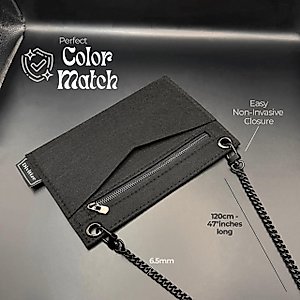 Divitize Purse Insert compatible with Envelope Clutch Insert with Chain, Cassandra Clutch Insert with Matte Black Chain, Monogram Clutch Conversion Kit Wallet on Chain