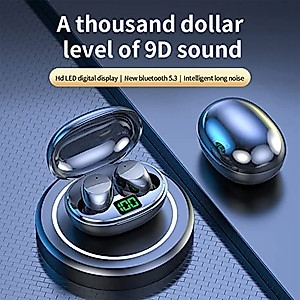 Newmodeus Bluetooth 5.3 Earbuds, Super Fast Charging, in-Ear Stereo Headphones with LED Display, 30 Hours Battery Life, Clear Calls, Touch Controls, Sports Waterproof Design