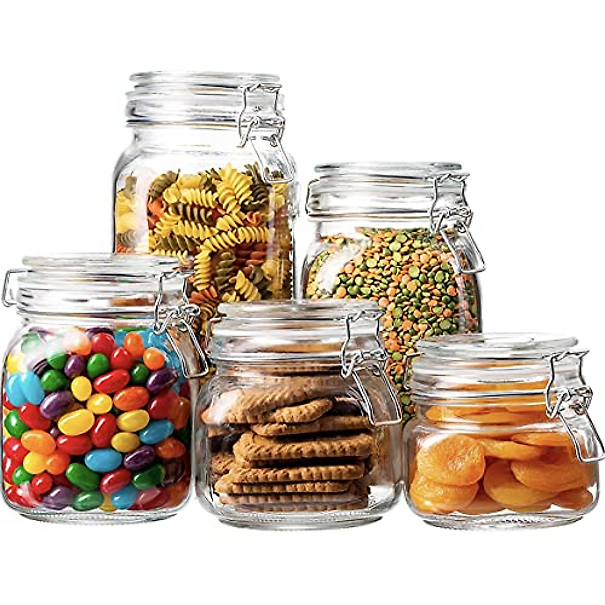 Simpli-Magic Kitchen Canisters, Various Sized, Clear