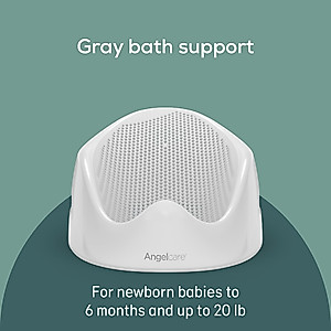 Angelcare Baby Bath Support (Grey) | Ideal for Babies Less than 6 Months Old