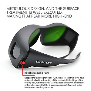CARLANY IPL Safety Glasses, 200-2000nm Reliable Absorption Filtering Laser Eye Protection Goggles, Anti-fog, UV400 Protection, OD5+ for IPL Pulsed Light Hair Removal, Beauty therapy