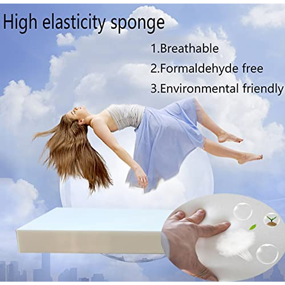 LFNOONE Outdoor Patio Chair Cushions 17"x17" Water-Resistant Garden Chair Cushions,Colorful High Density Sponge Filling Glider Lawn Seats mat,Set of 4,with 4 Rope Fixed Straps