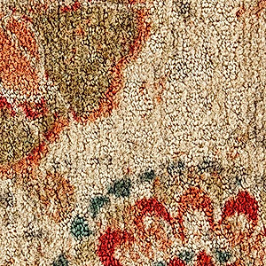 Mohawk Home Caravan Ornamental Floral Medallion 2' x 8' Area Rug - Orange - Perfect for Living Room, Dining Room, Office