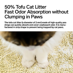 pidan Cornstarch Cat Litter with Tofu Litter,Clumping,No Dust,Natural Litter Ultra Absorbent and Fast Drying,Non-Stick 5.3lb/Bag (1 Bag)