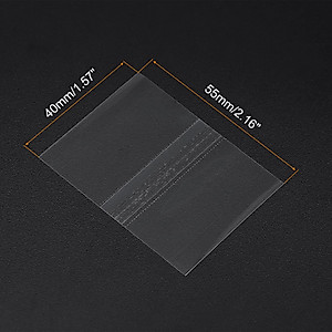 PATIKIL 55x40mm Perforated Shrink Bands, 400 Pack PVC Heat Shrink Wrap Band Fits Cap Diameter 1.22 to 1.34 Inch for Jars Cans, Clear