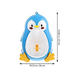 Potty Training Urinal Penguin Kids Potty Pee Urine Children Standing Urinal Potty Trainer Wall Hanging Boy Bathroom Toilet Portable Urinal for Home Nursery Kindergarten Blue