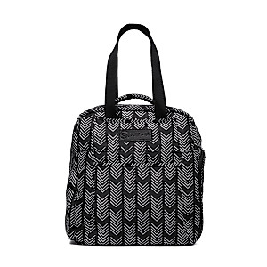 Sarah Wells Kelly Convertible Breast Pump Bag and Backpack with Carrying Handles - 1 Count (Pack of 1) - Black and White