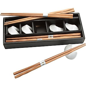 Fuji Merchandise CHOPSTICKS&REST SET, One Size, White