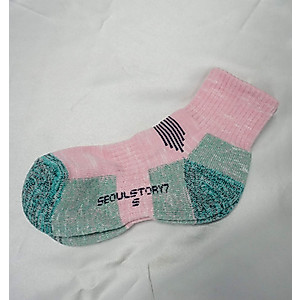 SEOULSTORY7 5Pack Women's Mid Cushion Low Cut Hiking/Camping/Performance Socks 5Pack Beige/Gray/Purple/Light Blue/Pink Medium