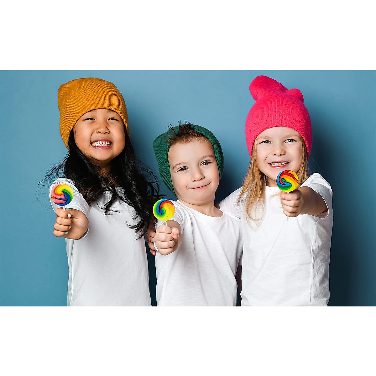 The Dreidel Company Rainbow Swirl Lollipop, Mixed Fruit Flavor, Individually Wrapped, 1.5" Inch Swirl Pop (24-Pack)