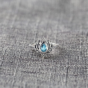 Lotus Ring 925 Sterling Silver Rings Stacking Rings for Women Casual Rings Delicate Everyday Ring Comfort Fit Lotus Ring for Daughter