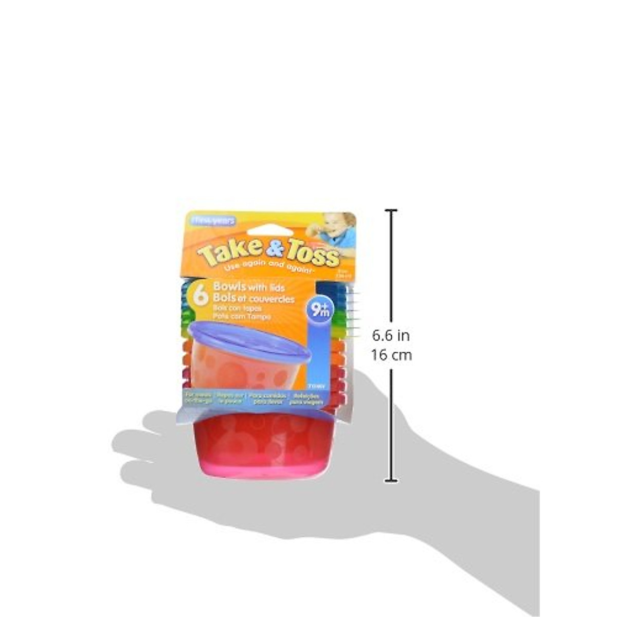 First Years Take&Toss Bowl with Lid, 6 Count