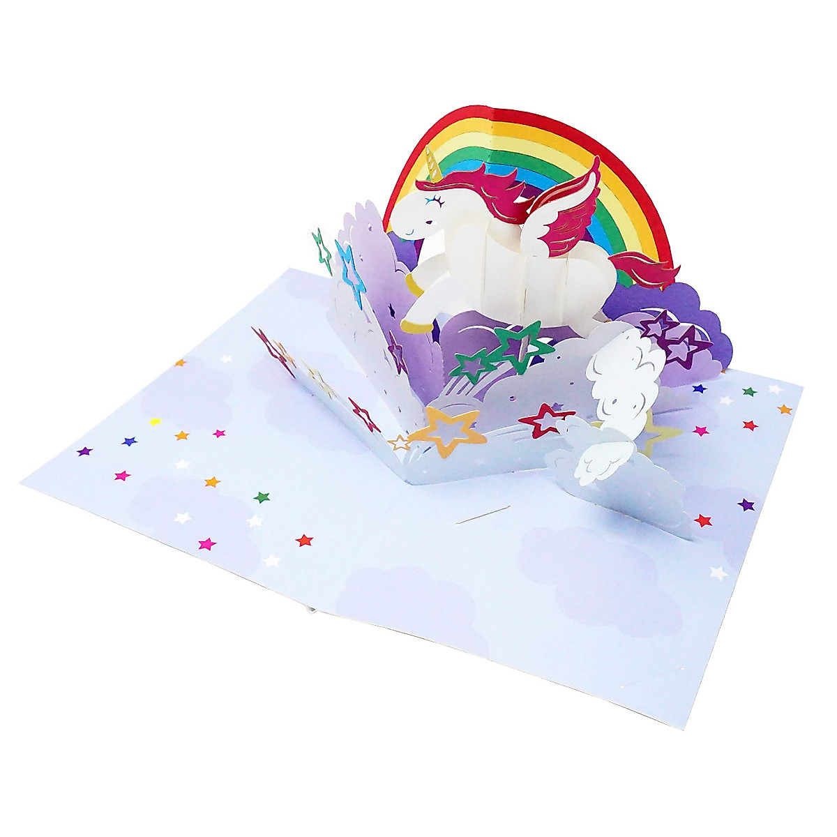 Be A Unicorn - 3D Pop Up Greeting Card For All Occasions - Love, Birthday, Christmas, Goodluck, Congrats, Get Well - Message Note for Personalized - Amazing, Happy Gift - Thick Envelope, Fold Flat