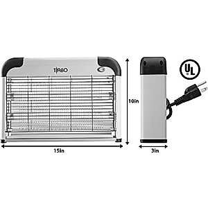 Tiabo Electronic Bug Zapper Indoor Insect Killer - 20W Mosquito, Fly, Moth, Gnat, Wasp or Any Pest Killer Electric Zapper UV Bulbs - for Residential & Commercial use
