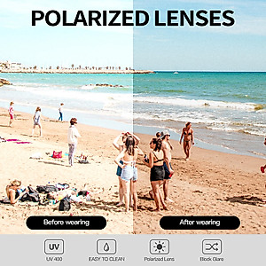 LVIOE Polarized Cat Eye Sunglasses for Women Trendy Classic Retro Shades with UV400 Protection for Driving Fishing LS8091